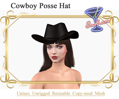 Second Life Marketplace - [BRB] Posse Cowboy Hat